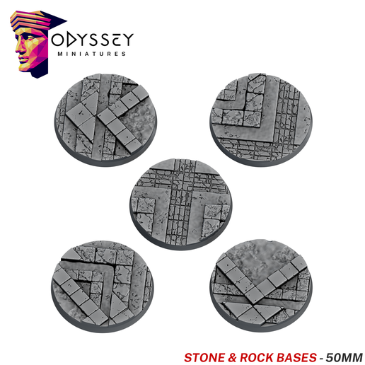 🪨 Stone and Rock Bases - 50mm・ 3D File for 3D printing・Cults
