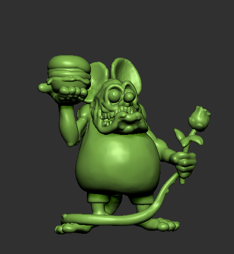🐀 RAT FINK - IN LOVE・ STL File for 3D printing・Cults