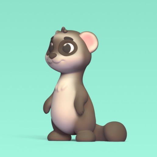 3D file Ferret Cartoon 🗿 ・3D printable model to download・Cults