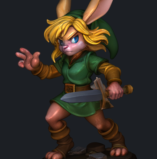 🐇 Heroic Rabbit Adventurer・ STL File for 3D printing・Cults