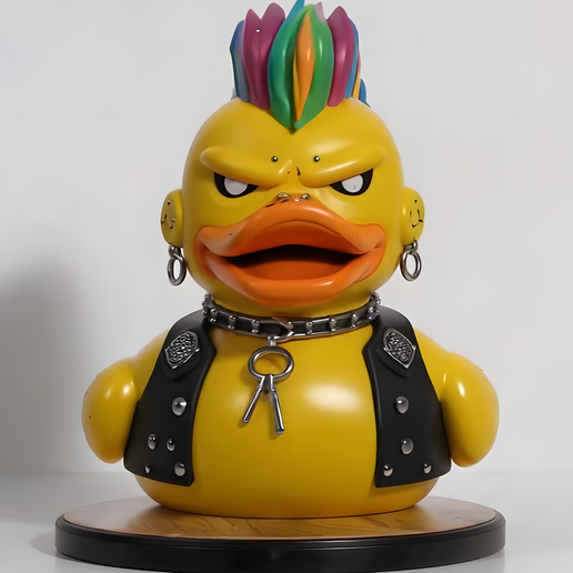 🦆 Punk Duck・ STL File for 3D printing・Cults