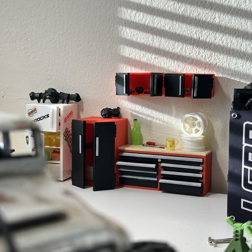 📦 Scale Garage RC Tool box set inspired for scx24・ STL File for 3D ...