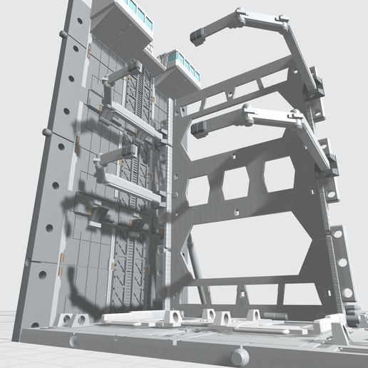 🤖 -MHB04F - Mecha Hangar Bay 04 Hangar Fixture 3D print Files・ STL File ...