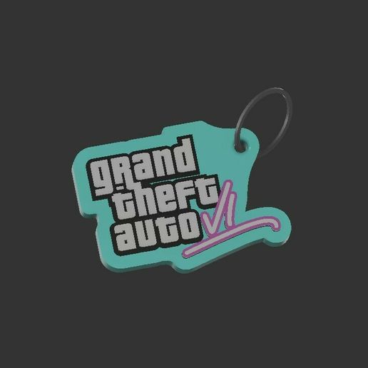 GTA VI keychain・ STL File for ・Cults