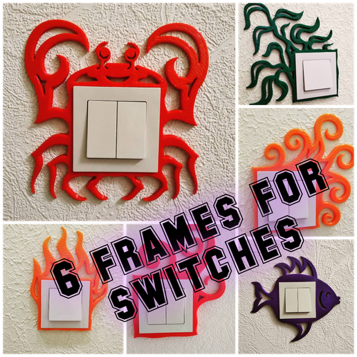🖼️ Funny frames for switches・ STL File for ・Cults