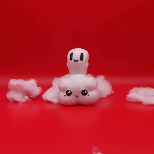 👶 Baby Ghost -Cloud・Free 3D File for 3D printing・Cults