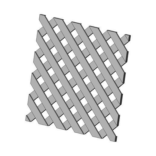 🪵 Rhombus double layer 150x150mm panel lattice screen mesh 3D print ...
