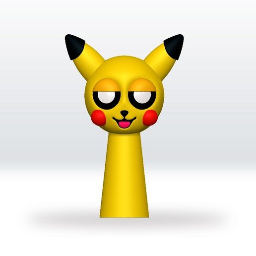STL file Sprunki Pokemon pikachu STL 3D Character Fanart 🐉 (3MF)・3D printable model to download ...