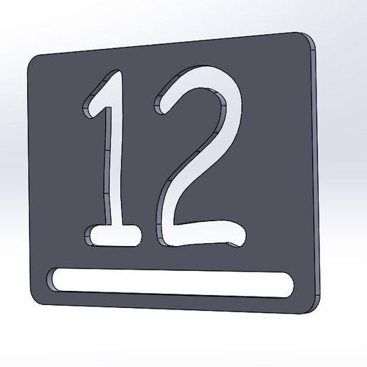 STL file Nr. 12 - Apartment door number / Modern 3D Apartment Numbers 🏢 ...