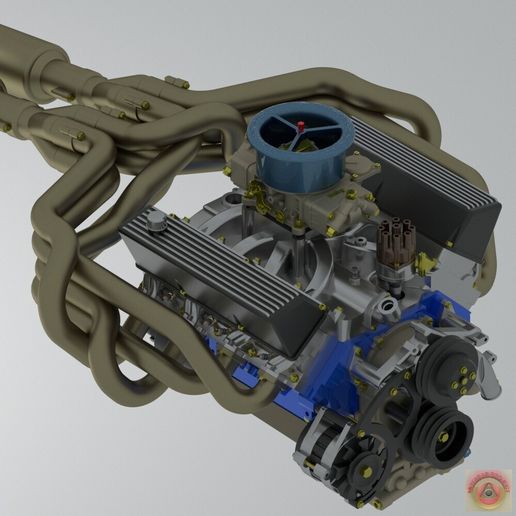 🚙 FORD 427 GT40 MkII - ENGINE・ STL File for 3D printing・Cults