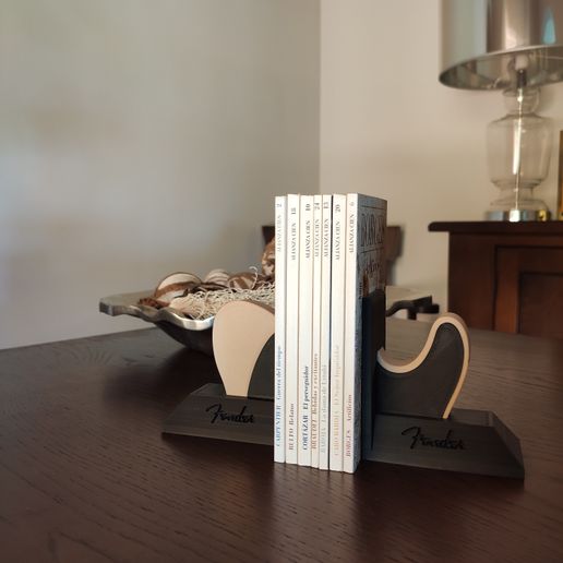 📚 Sujetalibros Fender Telecaster | Fender Telecaster Bookends 📚・Archivo STL Gratis para ...