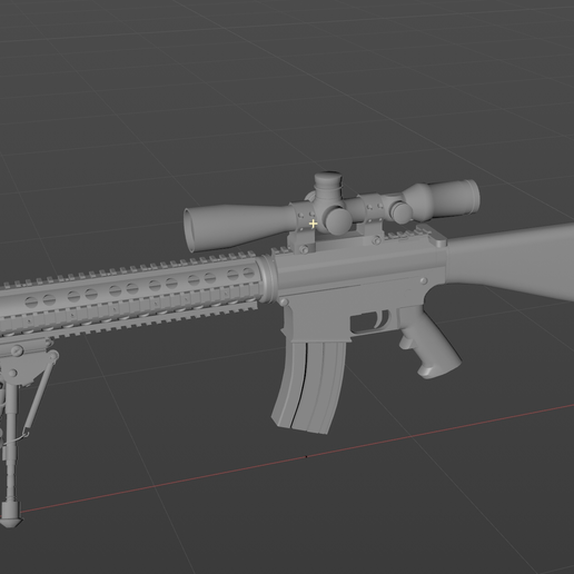 OBJ file US MK12 sniper rifle-1 digital model 🔫 ・3D printer model to ...