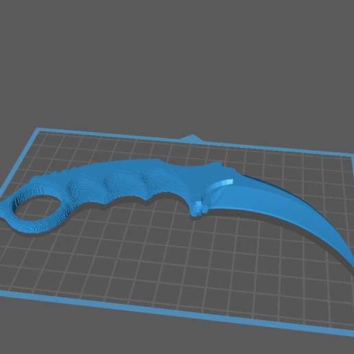 🔪 Pixel handle Regular Karambit knife dagger・Free STL File for ・Cults