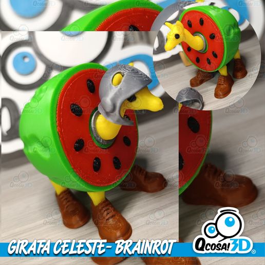 🎨 GIRAFA CELESTE - BRAINROT・Archivo STL para Impresión 3D・Cults