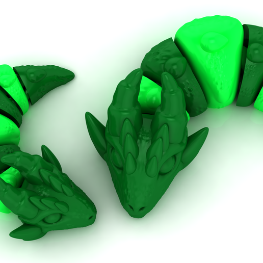 🐉 Segmented Dragon Creature – Stylized 3D Printable・ STL File for 3D ...