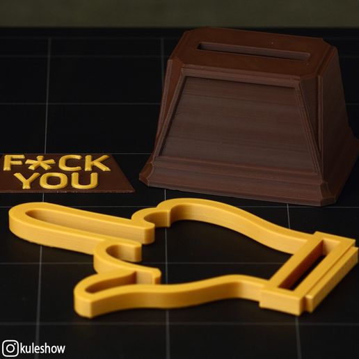 STL file Trophy Middle Finger 🏆 ・Model to download and 3D print・Cults