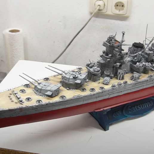 🗺️ World of Warships Satsuma 1/350 Model Battleship Kit・ OBJ File for ...