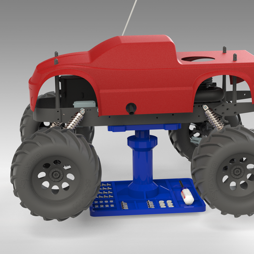 🚗 RC Car Stand with Hardware Organizer - HEAVY Duty・ STL File for 3D ...