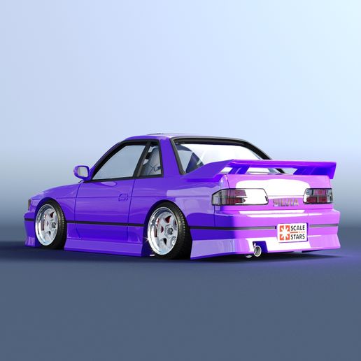 🚗 Nissan S13 silvia BN Sports. Cartoon style model kit・ 3D File for 3D ...