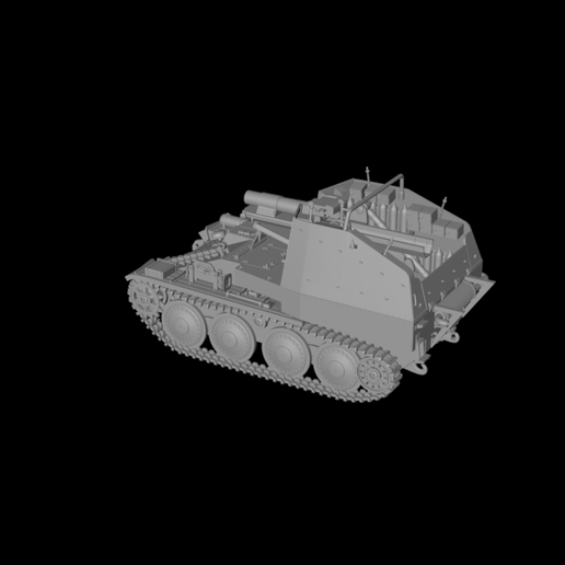 🗺️ 3D digital model of the German Pz.Kpfw 38(t) Ausf.M "Grille" self ...