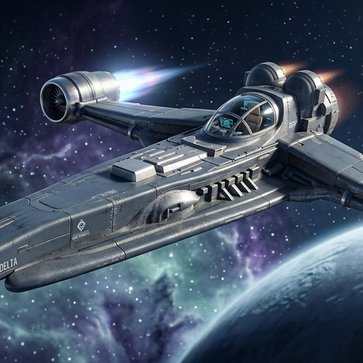 🤖 Futuristic Spacecraft Model・Free STL File for 3D printing・Cults