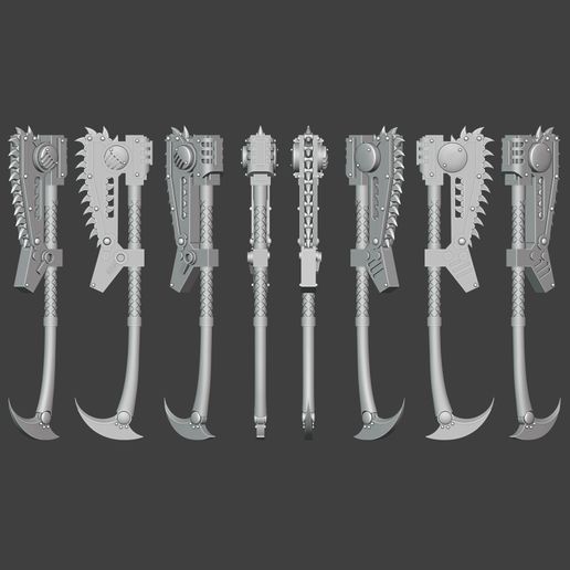 🤲 Gen 2S Heavy Chain-glaive hands Add-on・ STL File for 3D printing・Cults