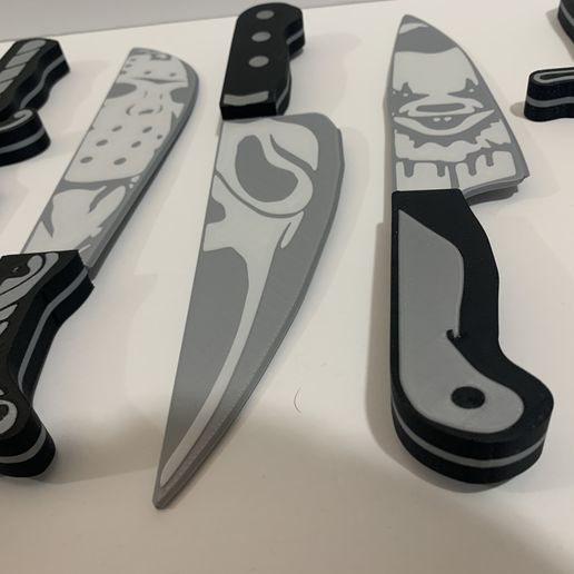 STL file Horror Movie Knives set of 7 life size 🎬 (3MF)・Model to ...
