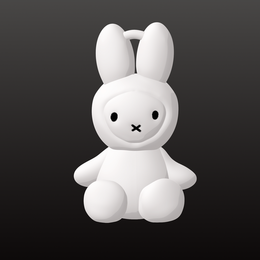 🗝️ Miffy set of 5 keychains・ STL File for 3D printing・Cults