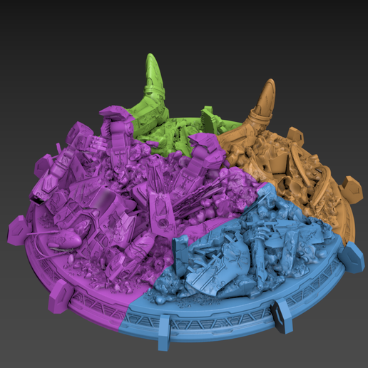 🤖 Mecha Crabby Patty Static Set 100mm・ 3D File for 3D printing・Cults
