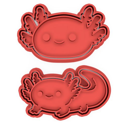🦎 Axolotl cookie cutter bundle・ STL File for 3D printing・Cults