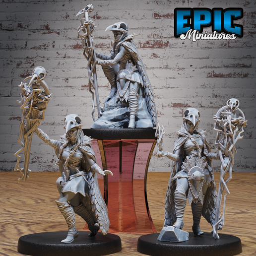 🐦 Raven Wizard Female Set ‧ DnD Miniature ‧ Tabletop Miniatures ...