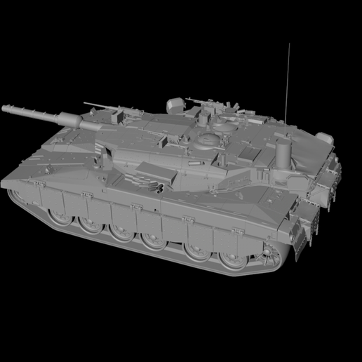 🪖 Israeli "Merkava" Mk3 tank 3D model material・文件用于 OBJ 三维打印・Cults