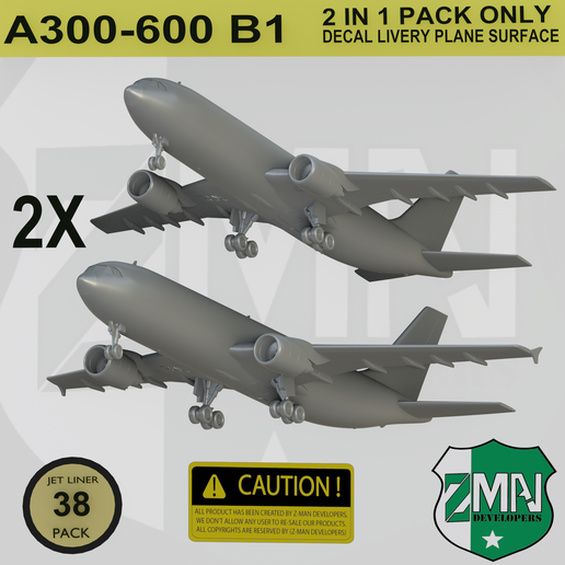 ️ A300-600 B1 (2 IN1)・ 3D File for ・Cults