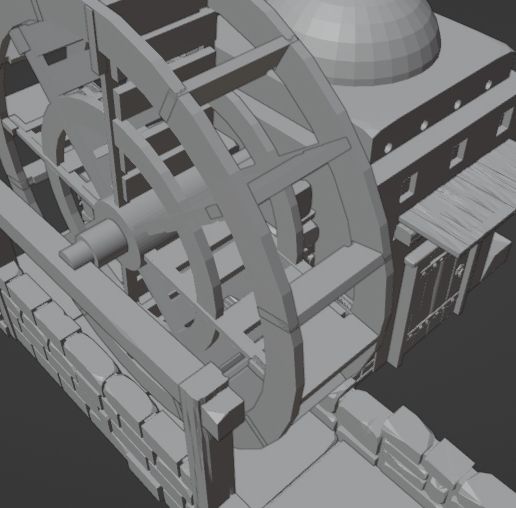 🎡 Waterwheel. Bethlehem Portal. Scale compatible with Playmobil・ STL ...