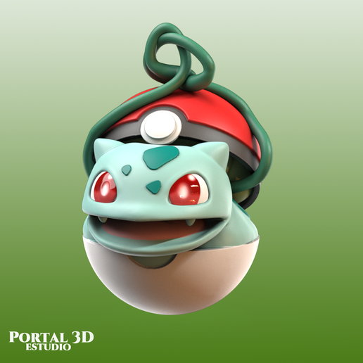 🎄 bulbasaur Poké Ball / Pokémon・ STL File for ・Cults