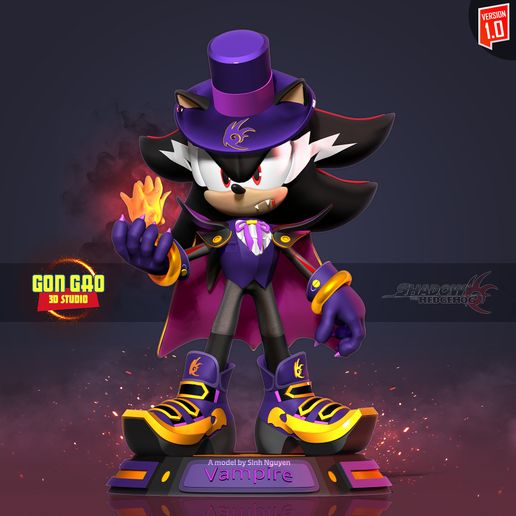 Archivo 3D Vampire Shadows the hedgehog 🧛 ・Diseño imprimible en 3D para ...