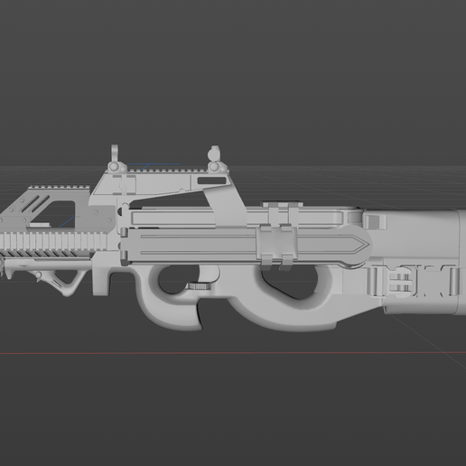STL file Belgian P90 submachine gun 3D model material-1 🔫 ・Design to ...