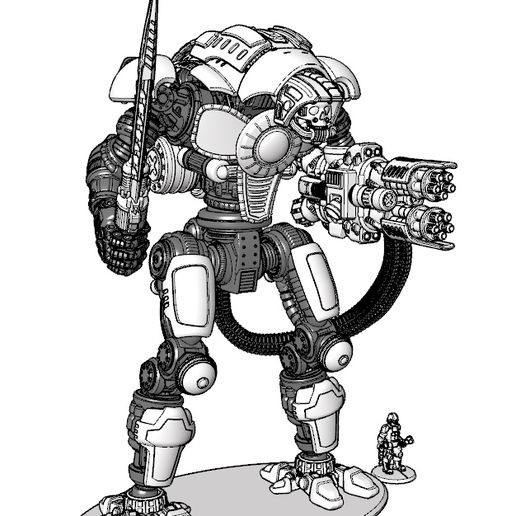 🗡️ Project Cervantes-Conquistador Main Battle Mecha (28mm)・ 3D File for ...