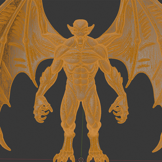 🐉 Winged Demon with Bat-Like Wings 3D Printable Model・ STL File for 3D ...