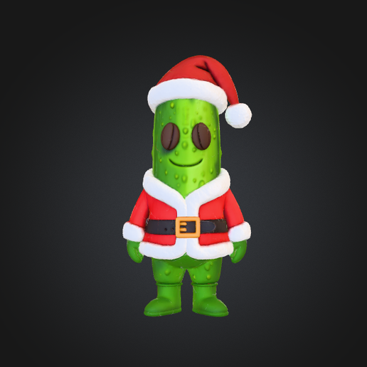 🎅 Santa Pickle Cartoon・Free STL File for 3D printing・Cults