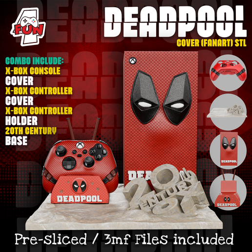 🎮 X-BOX DeadPool - Controller Cover / Controller Holder / Console Cover ...