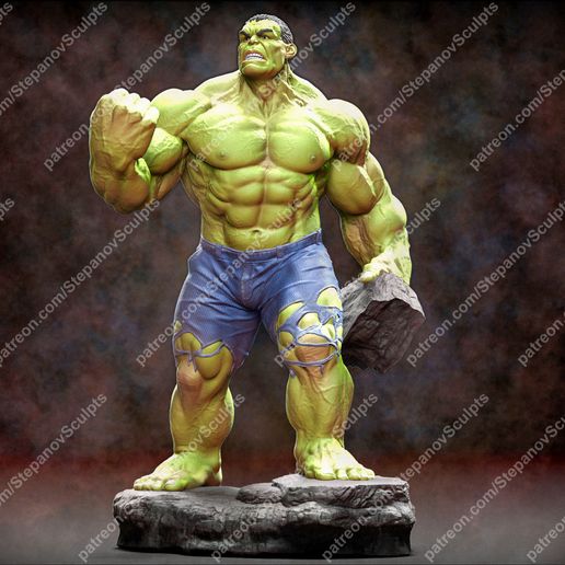 👨 Hulk・ OBJ File for ・Cults
