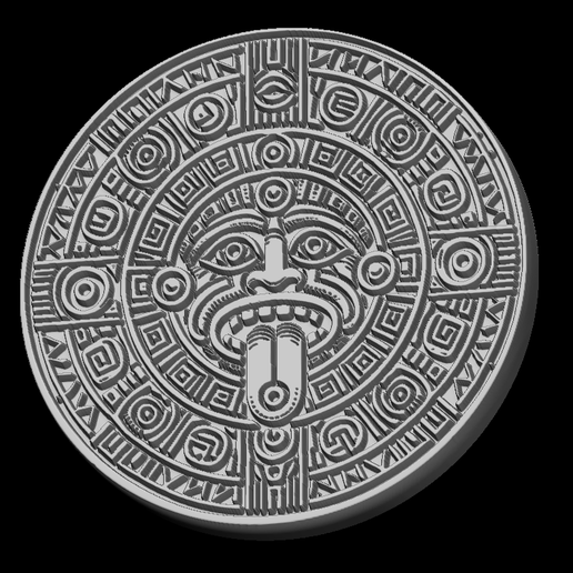 📅 AZTEC ORNAMENTAL DISC – DETAILED 3D PRINT MODEL・ STL File for 3D ...