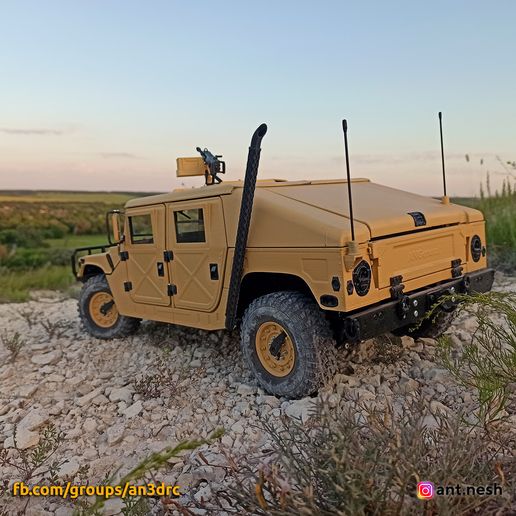 3D file 3D PRINTED RC CAR HMMWV (Humvee Hummer) BODY 2 in 1 set BY ...