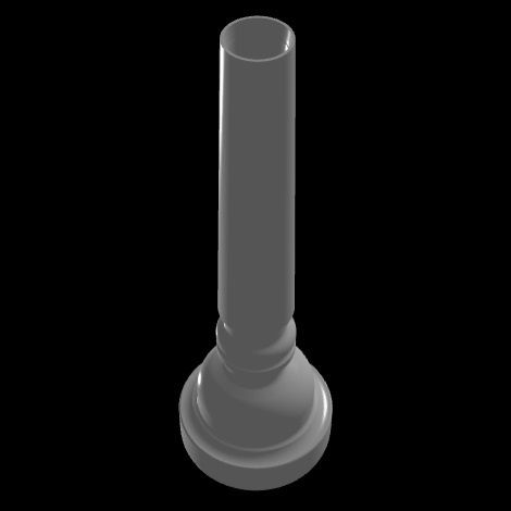 🎺 Yamaha 5A4 trumpet mouthpiece 3D rendering・Free STL File for 3D ...
