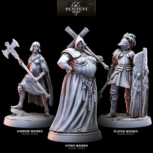 ⛪ Maidens of the Church: Penitent Heroes Collection・ 3D File for 3D ...