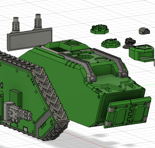 🎲 Land Raider (Spartacus pattern) FDM friendly・ 3D File for 3D printing ...