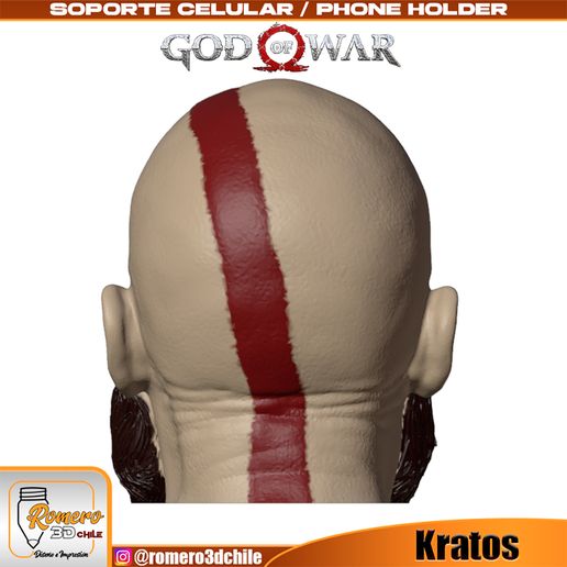 STL file Soporte Celular Kratos God of War / Phone Holder 📞 ・3D print ...