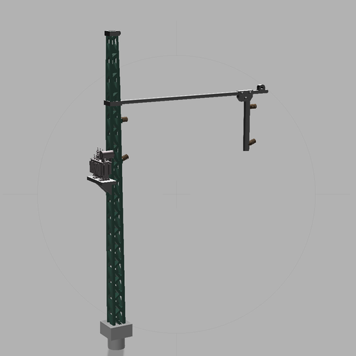 🚆 OVERHEAD LINE MAST/ OVERHEAD LINE MAST TRAIN 1:87・ STL File for 3D ...