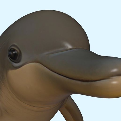 🐬 Realistic Dolphin – Swimming Pose Figurine・ STL File for 3D printing ...